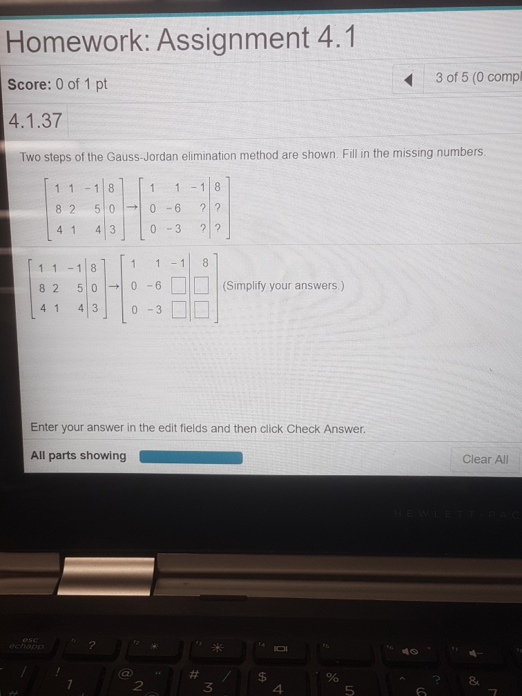 Solved Homework Assignment 4 1 Score 0 Of 1 Pt 4 1 37 3 Of