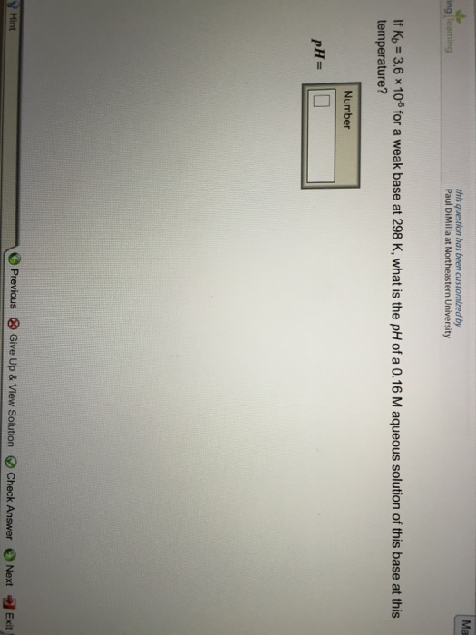 Solved calculating pH | Chegg.com