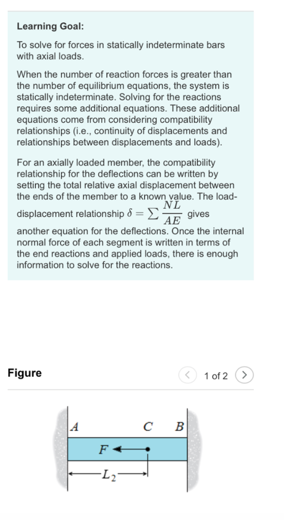 Solved Learning Goal: To solve for forces in statically | Chegg.com