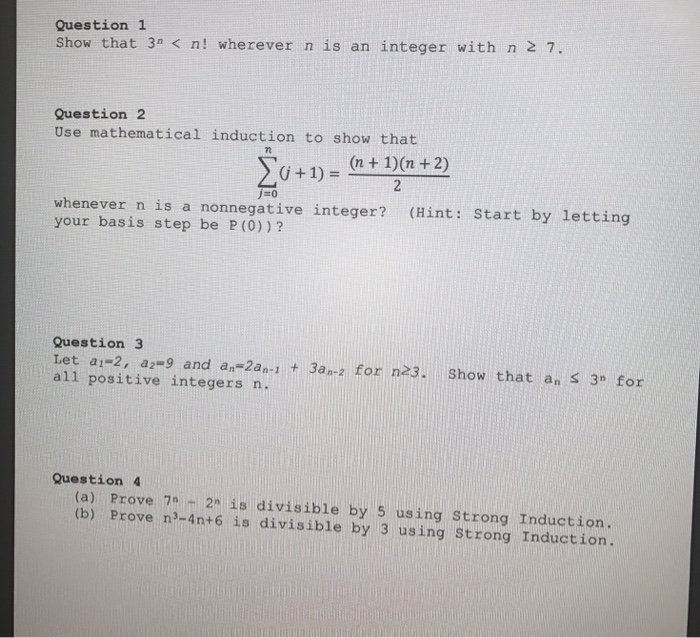 Solved Question 1 Show that 3