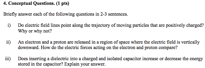 Solved Conceptual Questions. Briefly answer each of the | Chegg.com Solved Conceptual Questions. Briefly answer each of the | Chegg.com