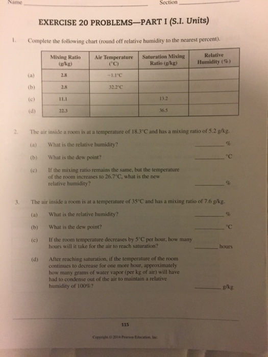Solved Complete the following chart (round off relative | Chegg.com