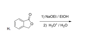 Solved H. 1) NaOEt EtoH 2) H30 H2O | Chegg.com