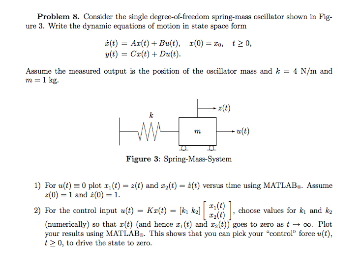 Consider the single degree-of-freedom spring-mass | Chegg.com