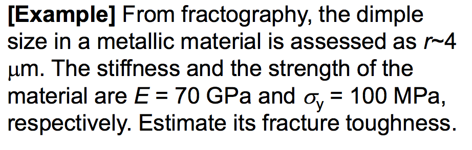 Solved [Example] From fractography, the dimple size in a | Chegg.com