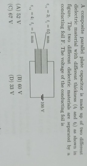 Solved A composite parallel plate capacitor is made up of | Chegg.com