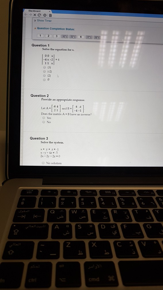 Solved Show Timer a Question Completion Status Question 1 | Chegg.com