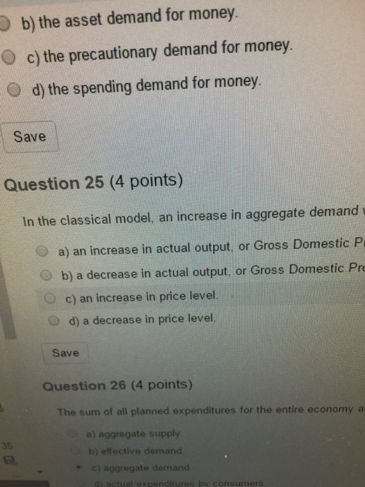 Solved In the classical model, an increase in aggregate | Chegg.com
