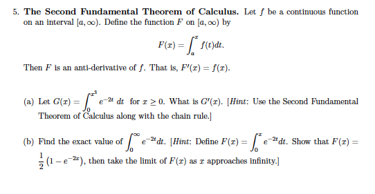 Second Fundamental Theorem Of Calculus