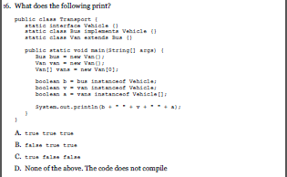 Solved 6 What does the following print? Vehicle Van vaTAnew | Chegg.com
