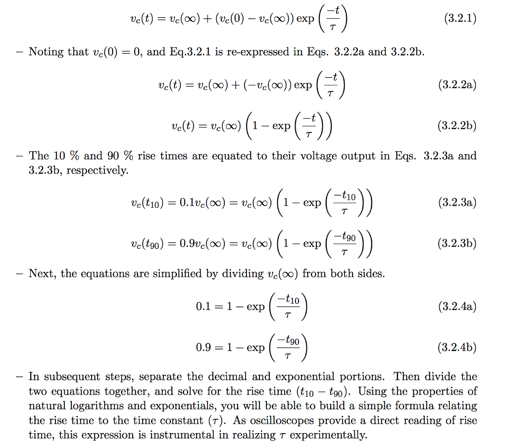 Solved you are asked to derive an expression for the Rise | Chegg.com