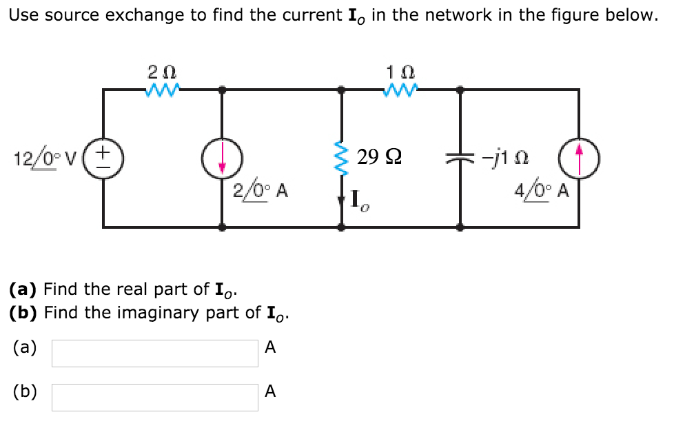 Solved Use source exchange to find the current I0 in the | Chegg.com