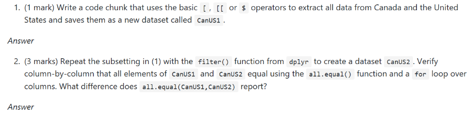 Solved knitr: :opts, chunk$set (echo TRUE) We will work with | Chegg.com