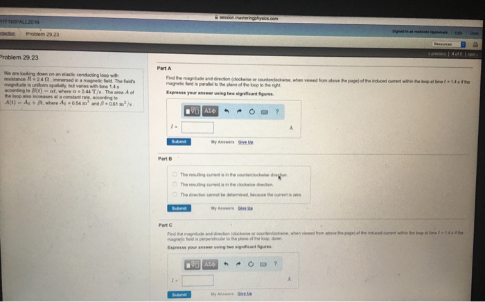 Solved We are looking down on an elastic conducting loop | Chegg.com