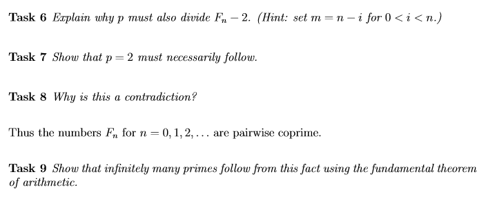 Solved We will first show that any two numbers from the set | Chegg.com