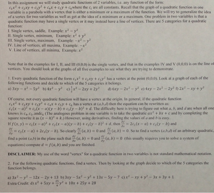 Solved Just a calc 3 homework that I don't have time to do! | Chegg.com