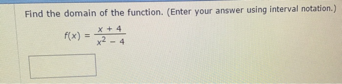 Solved Find the domain of the function. (Enter your answer | Chegg.com
