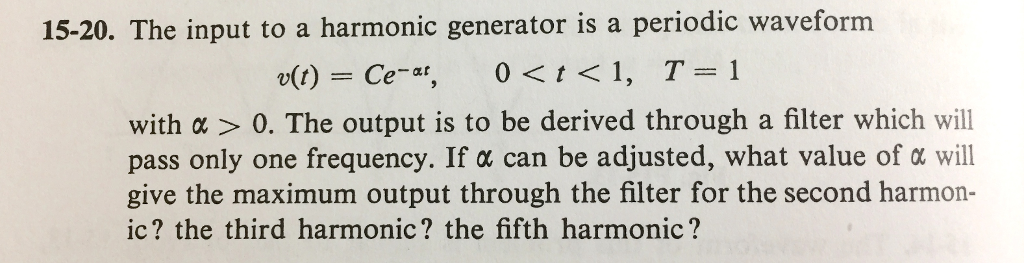 Solved The input to a harmonic generator is a periodic | Chegg.com