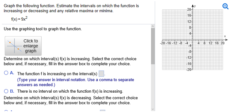 Solved Graph the following function. Estimate the intervals | Chegg.com