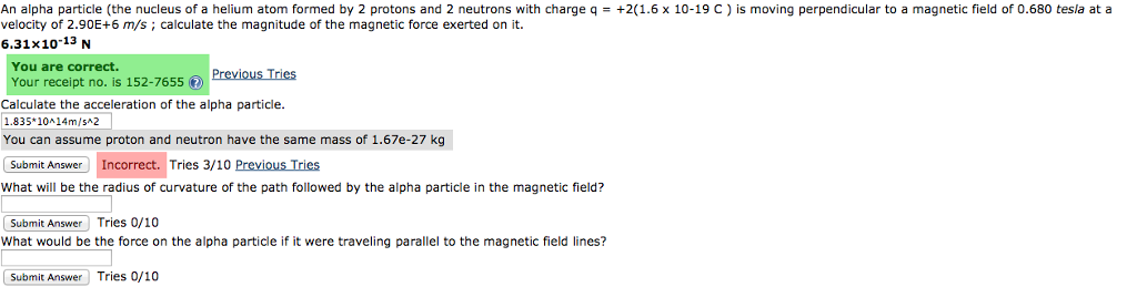 Solved An alpha particle (the nucleus of a helium atom | Chegg.com