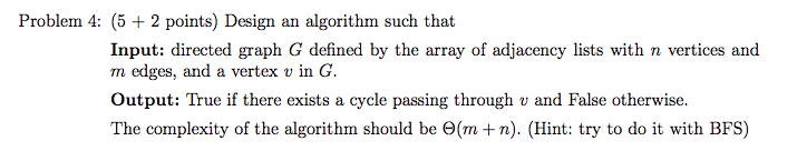 Solved Problem 4: (5 2 points) Design an algorithm such that | Chegg.com