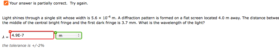 Solved Light shines through a single slit whose width is 5.6 | Chegg.com