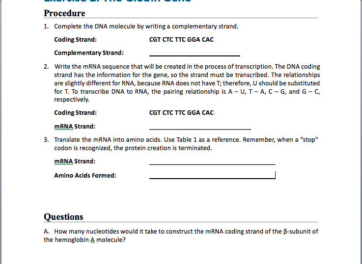 Solved Complete the DNA molecule by writing a complementary | Chegg.com