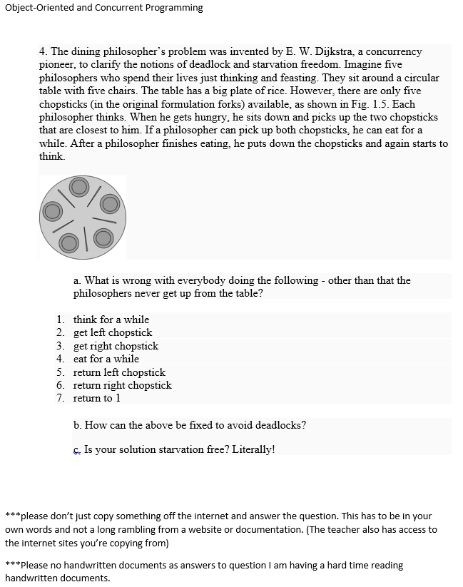 Solved Object-Oriented and Concurrent Programming The | Chegg.com