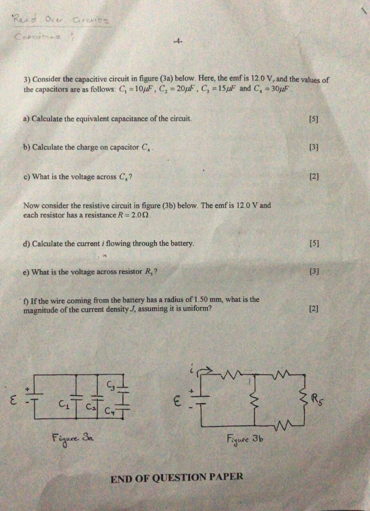 Solved 3) Consider the capacitive circuit in figure (3a) | Chegg.com