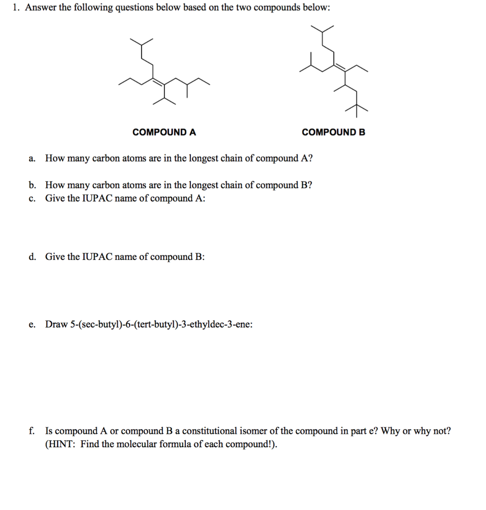 Solved Answer the following questions below based on the two | Chegg.com