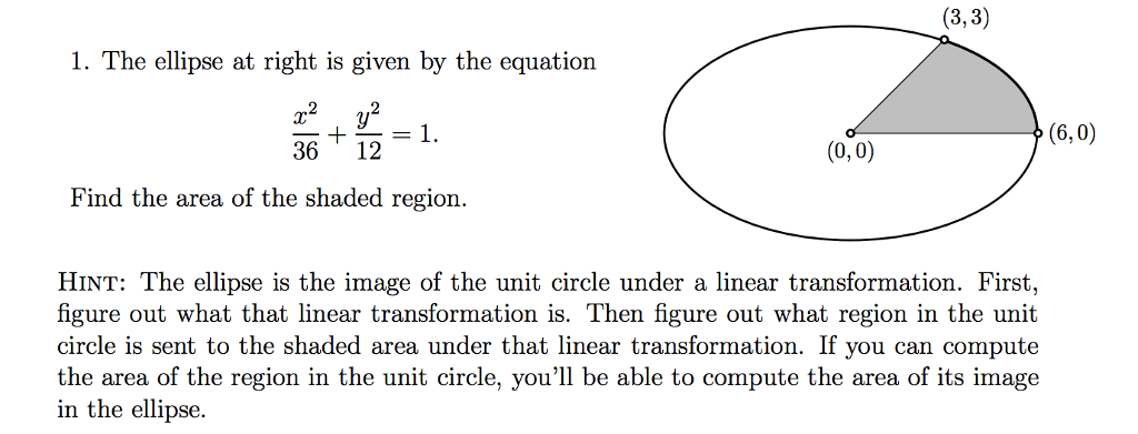Solved The ellipse at right is given by the equation x^2/36 | Chegg.com