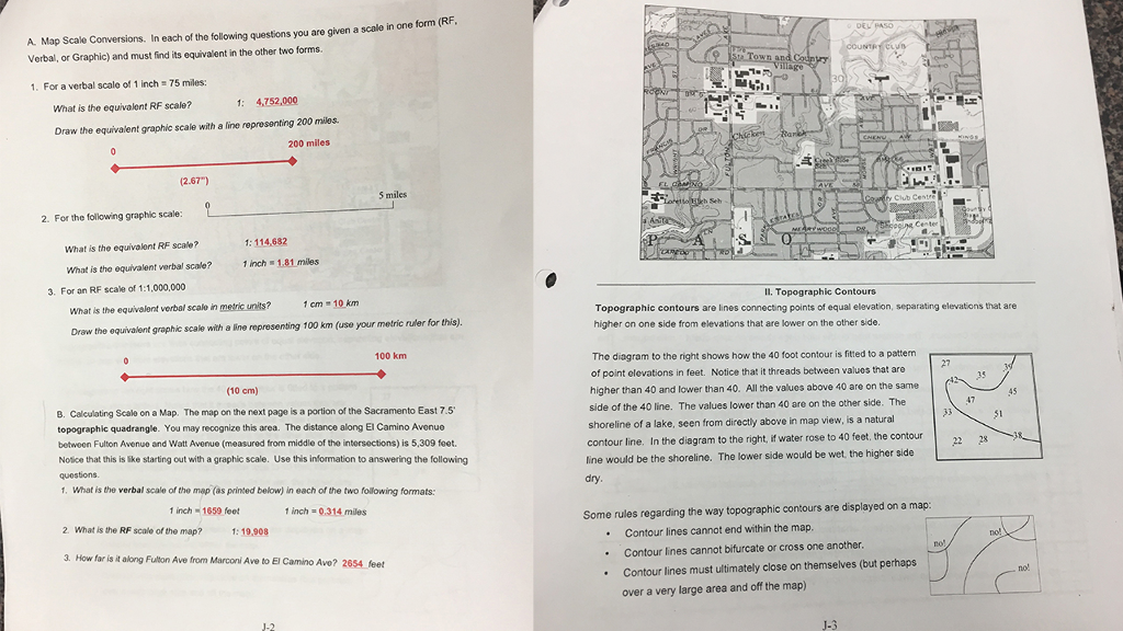 Solved (RF A Map Scale Conversions. In each of the following | Chegg.com