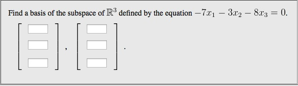 Solved Find a basis of the subspace of R3 defined by the | Chegg.com