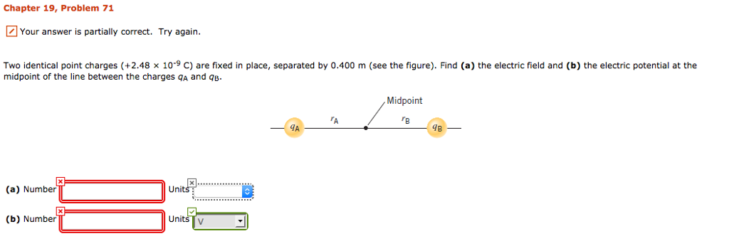 Solved Two identical point charges (+2.48 times 10^-9 C) are | Chegg.com