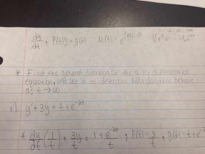 Solved Linear Ordinary differential equation problem. | Chegg.com Solved Linear Ordinary differential equation problem. | Chegg.com