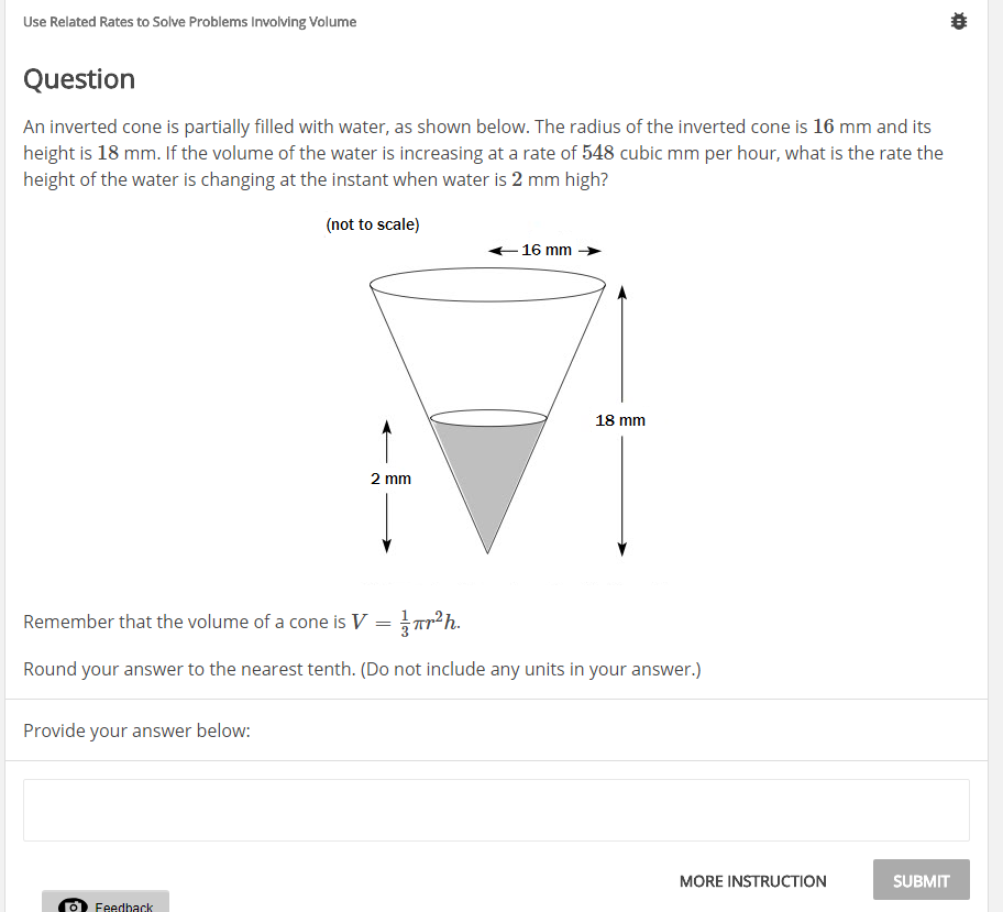 Solved Use Related Rates to Solve Problems Involving Volume | Chegg.com