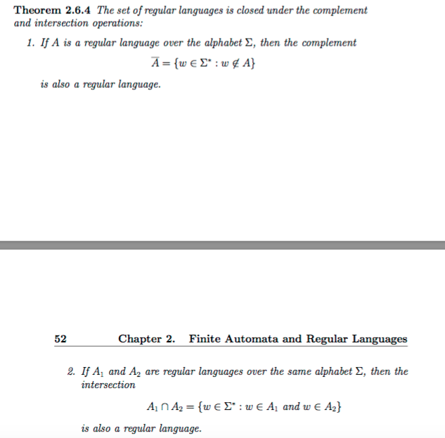 Solved Theorem 2.6.4 The set of regular languages is closed | Chegg.com
