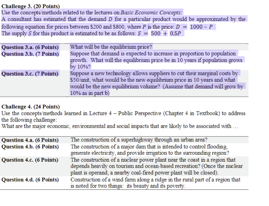 Solved Challenge 3. (20 Points) Use the concepts/methods | Chegg.com