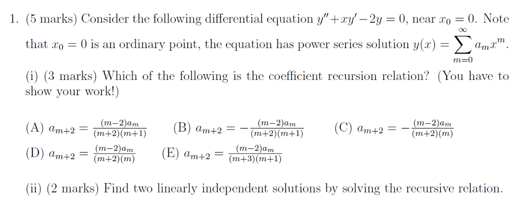 Solved Consider the following differential equation y Solved Consider the following differential equation y