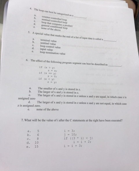 Solved 4、 The Loop Can Best Be Categorized As A A