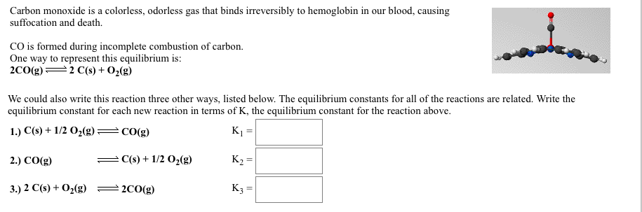 Solved Carbon monoxide is a colorless, odorless gas that | Chegg.com