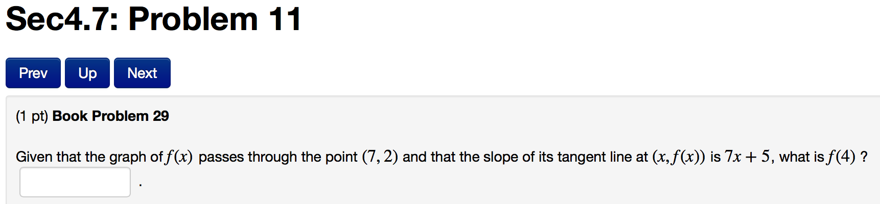 Solved Sec4.7: Problem 11 Next (1 pt) Book Problem 29 Given | Chegg.com