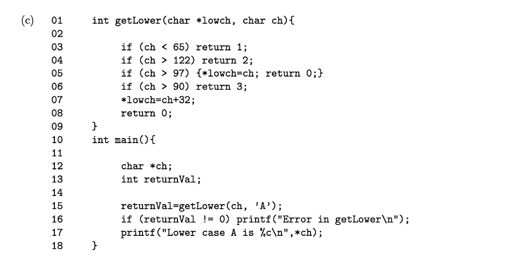 Solved Each of the following routines contains a significant | Chegg.com