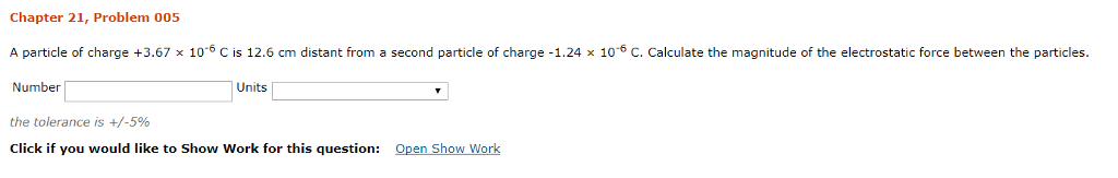 Solved Chapter 21, Problem 005 A particle of charge +3.67 | Chegg.com