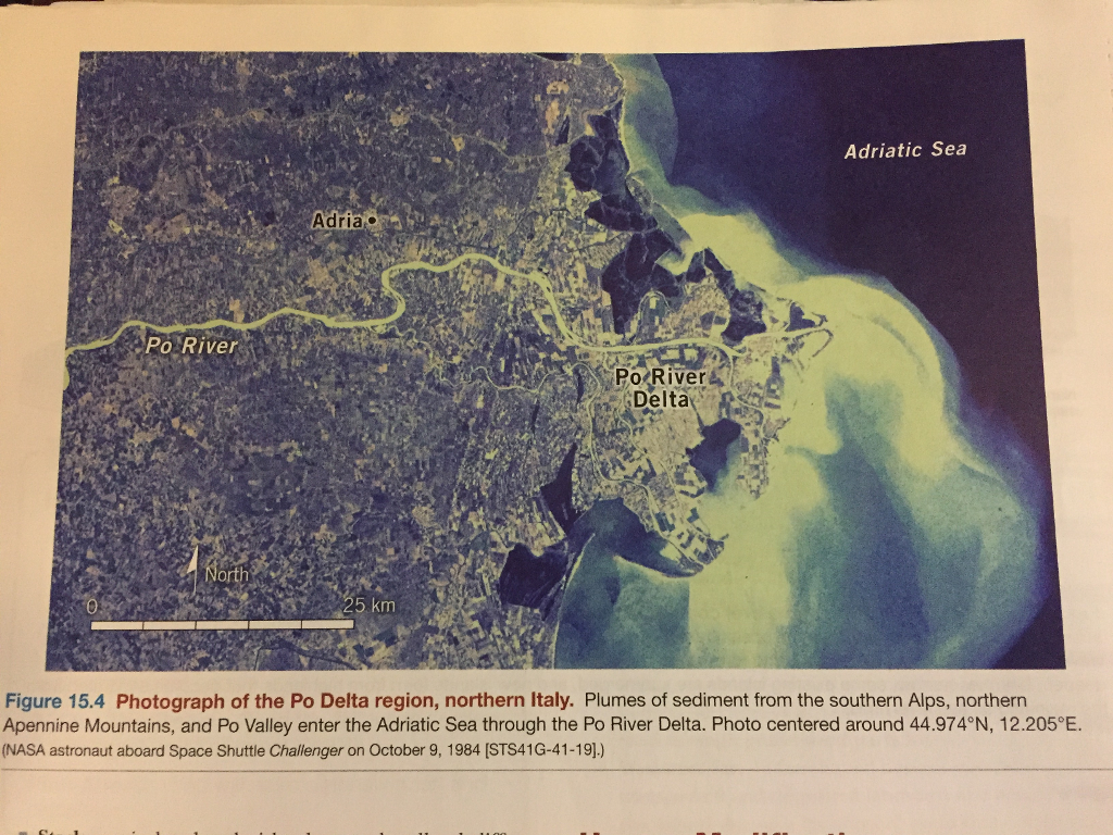 Solved Adriatic Sea Adria Po River Po River Delta Figure | Chegg.com