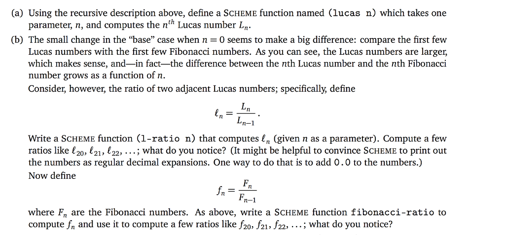 Solved The Lucas Numbers Are A Sequence Of Integers Named 