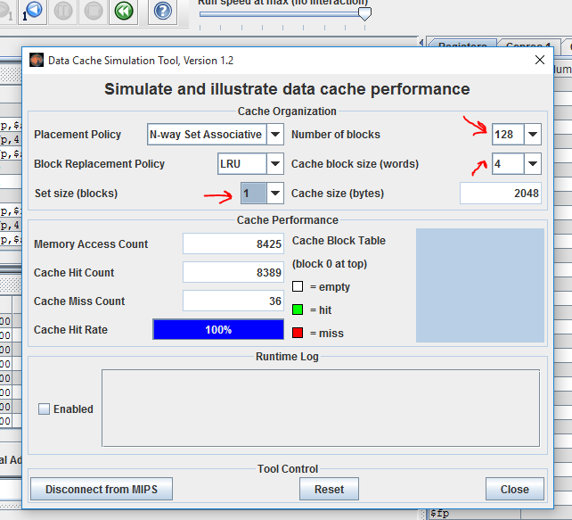 I am using a cache simulation tool in MARS and am | Chegg.com