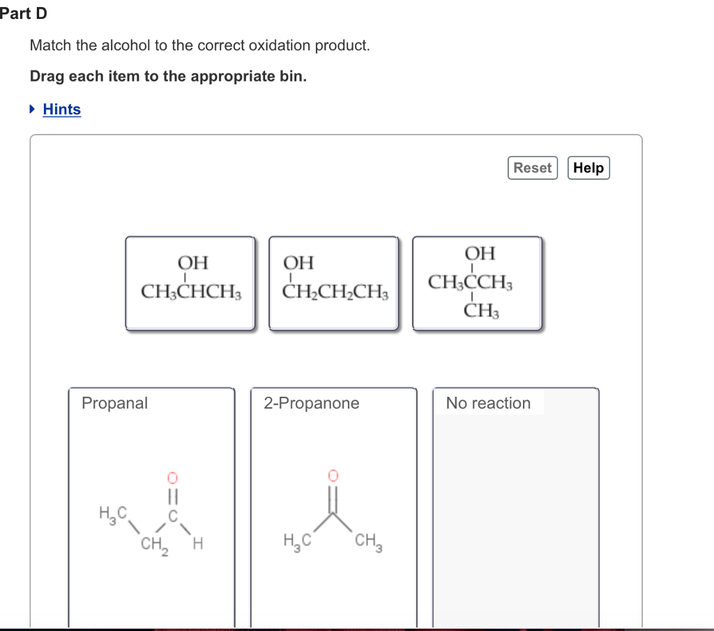 Solved Match the alcohol to the correct oxidation product. | Chegg.com