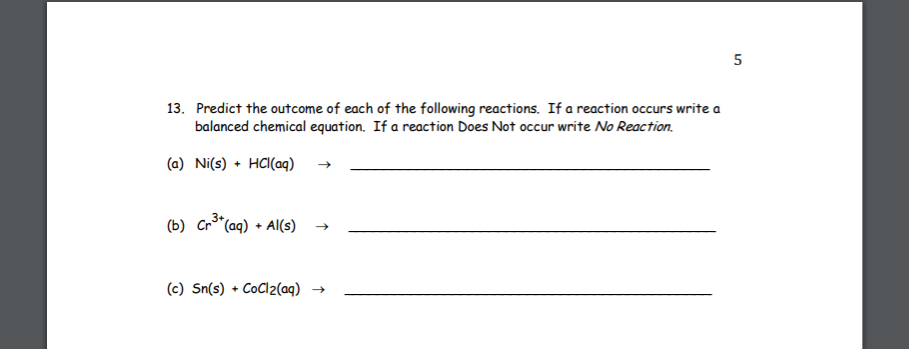 Solved Predict the outcome of each of the following | Chegg.com Solved Predict the outcome of each of the following | Chegg.com