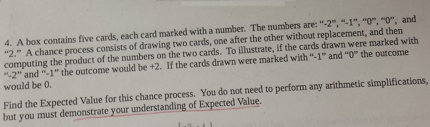 Solved A box contains five cards, each card marked with a | Chegg.com